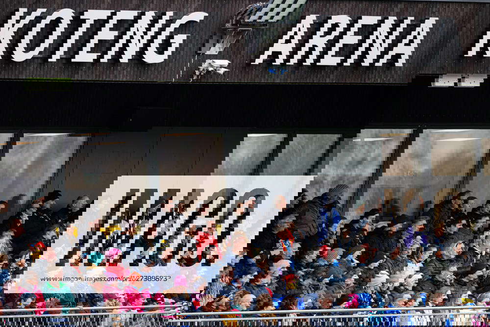 230415 Spectators in the stands at Koteng Arena during the Toppserien ...