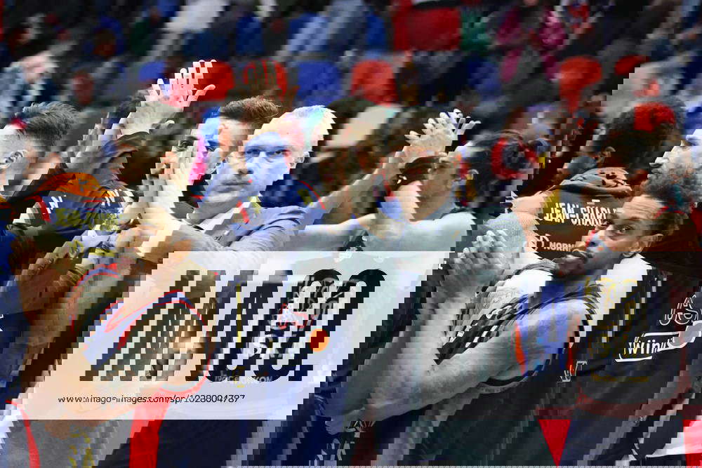 RUSSIA, MOSCOW - APRIL 15, 2023: BC CSKA Moscow s players and head ...