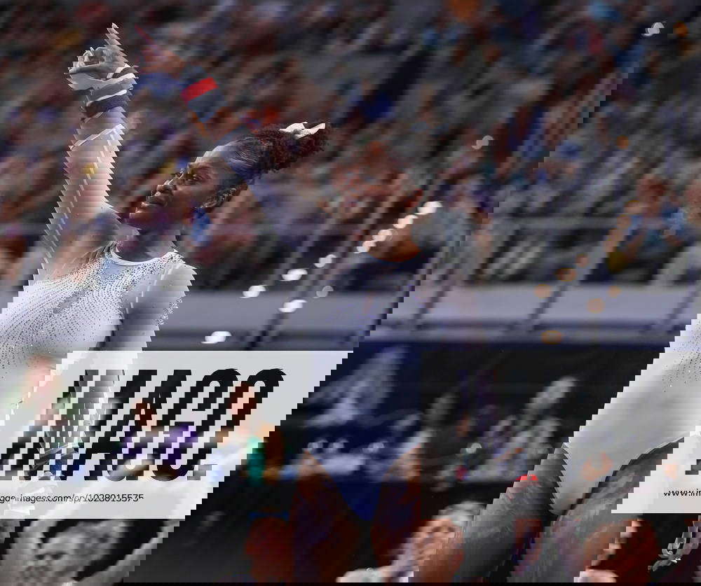 : Florida s Trinity Thomas points to the Gator fans following the final routine of her college