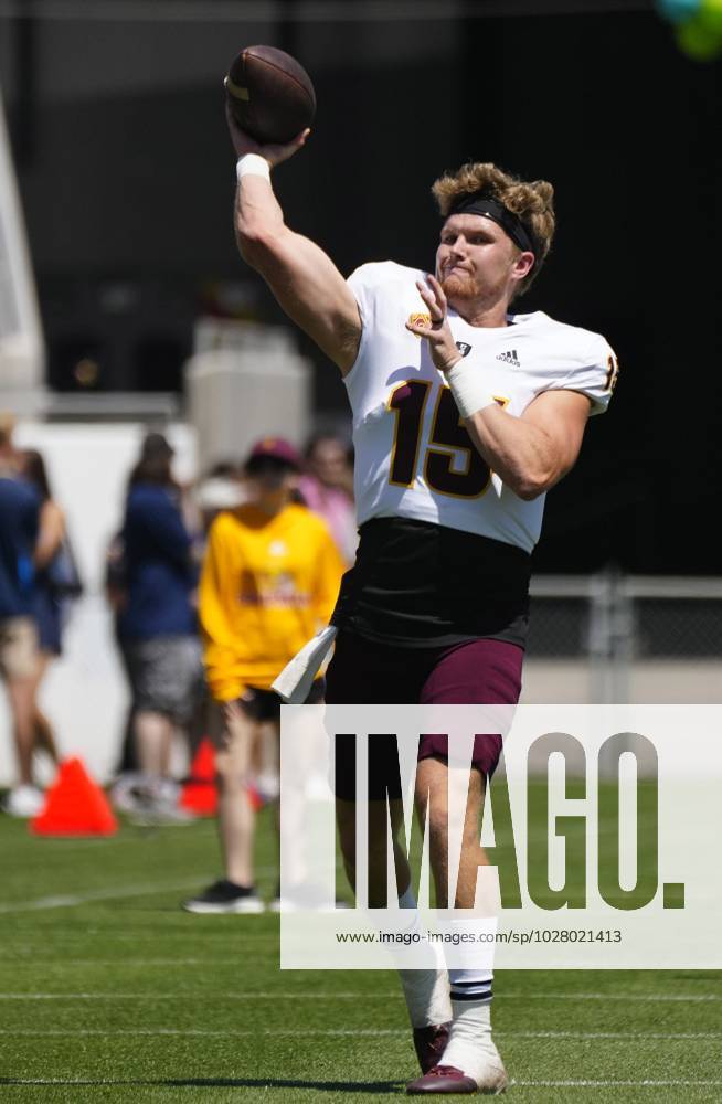 Syndication: Arizona Republic ASU quarterback Jacob Conover (15) throws ...