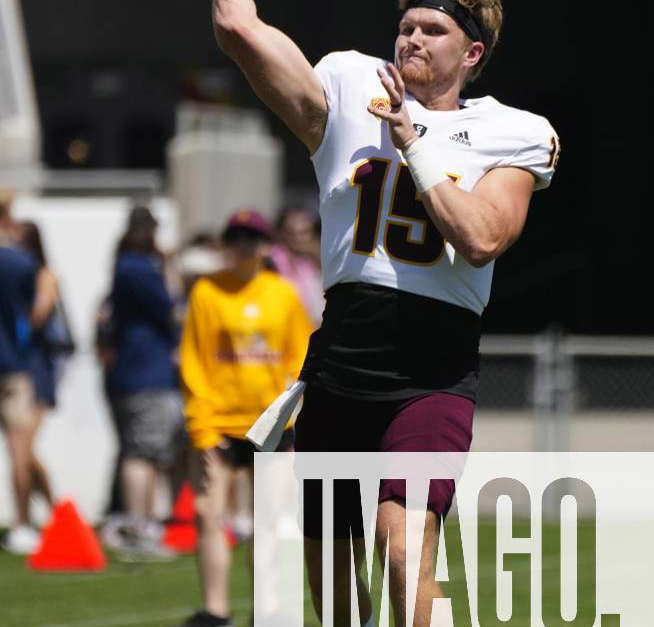 Syndication: Arizona Republic ASU quarterback Jacob Conover (15) throws ...