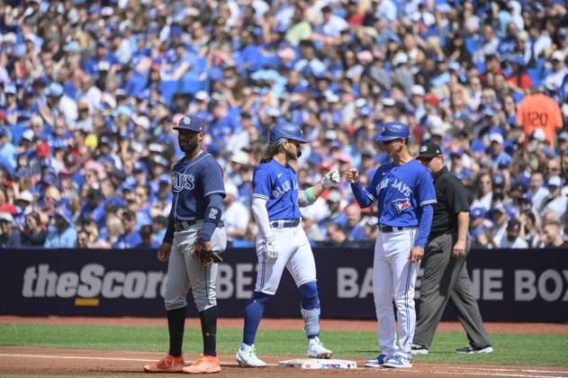 April 17, 2022, TORONTO, ON, CANADA: Toronto Blue Jays players ...