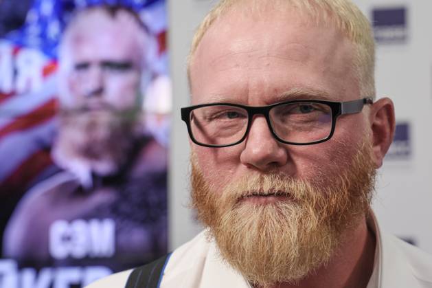RUSSIA, MOSCOW - : American boxer Sam Shewmaker attends a press ...