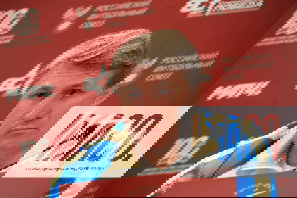 RUSSIA, VOLGOGRAD - : Dynamo s Oleg Veretennikov attends a press ...