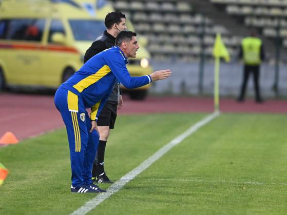 Florin Cristian Parvu reacts in the football match between FCSB and ...
