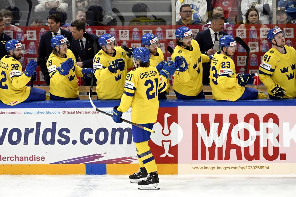 Leo Carlsson of Sweden during the 2023 IIHF Ice hockey, Eishockey World ...