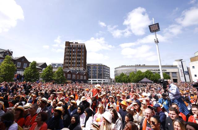 Luton Town Promotion Parade Luton Town fans arrive ahead of an open top ...