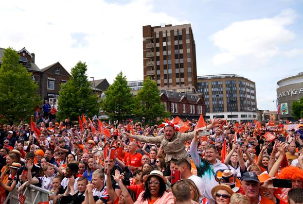 Luton Town Promotion Parade Luton Town fans during a promotion ...