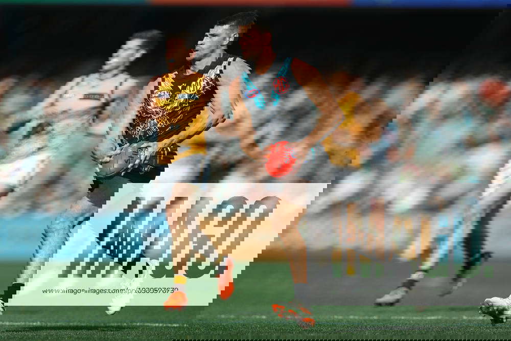 AFL POWER HAWKS, Ryan Burton of the Power during the AFL Round 12 match ...