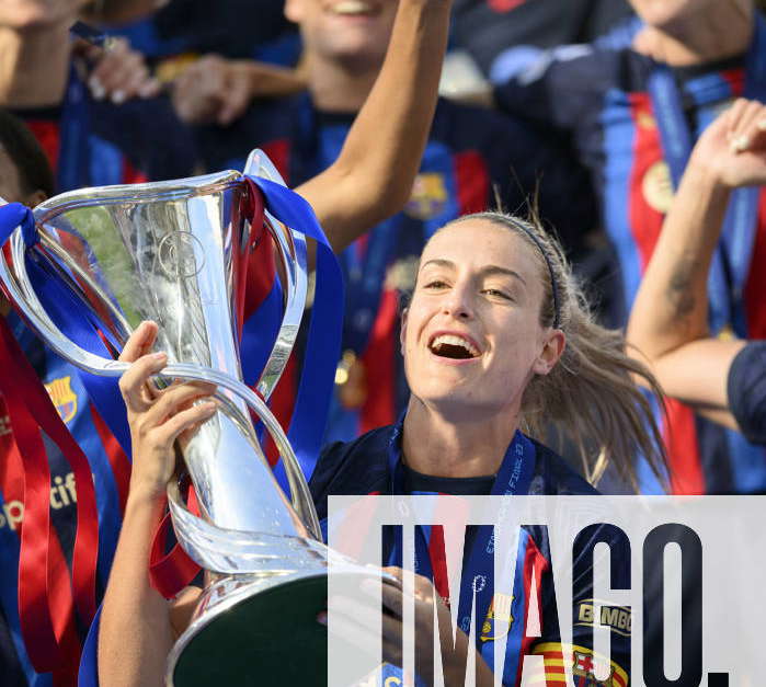 Award ceremony, cheering Alexia PUTELLAS Barca with the cup, Womens ...
