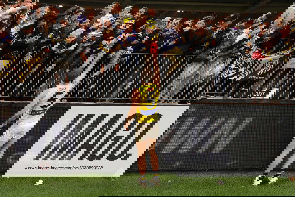 AFL DOCKERS TIGERS, Jack Ross of the Tigers with fans after winning the ...