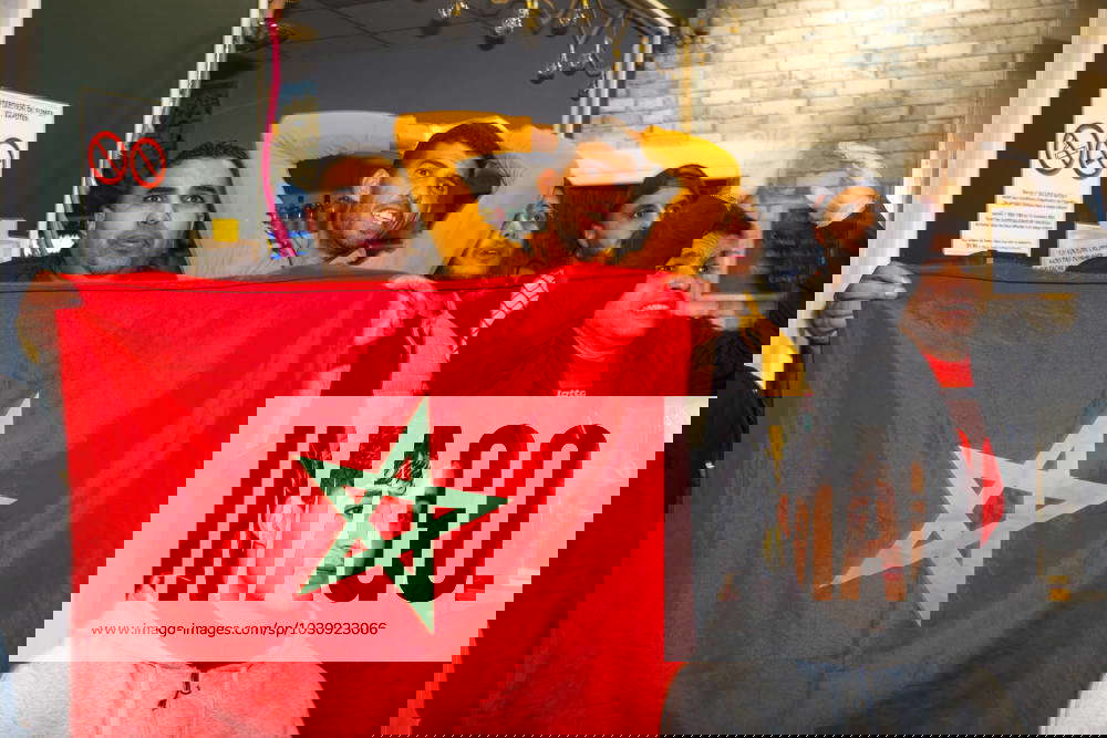 Morrocan Fans Watch France v Morocco Semi-Final - Montauban World Cup ...