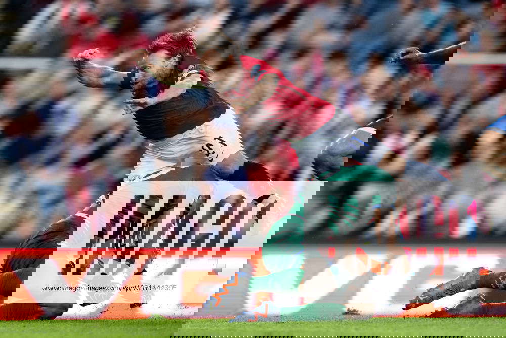 230620 Bard Finne of Norway and goalkeeper Joel Mall of Cyprus during ...