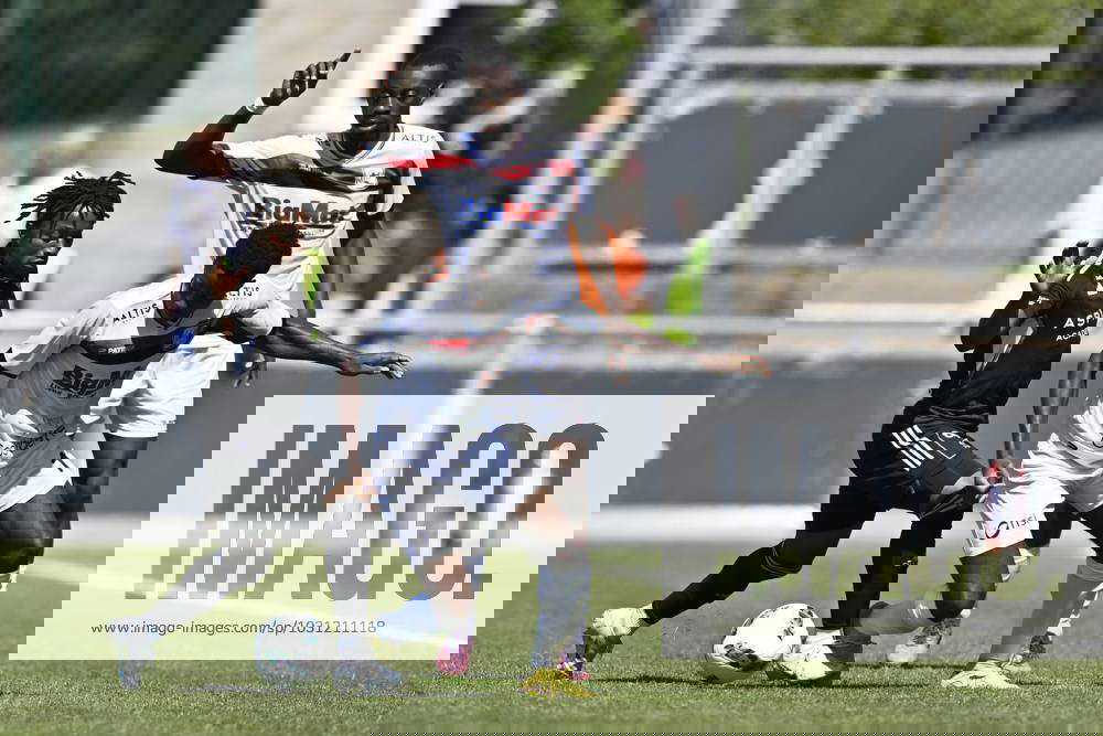 Eupen s Isaac Nuhu, RFC Liege s Patrick Handzongo and RFC Liege s ...