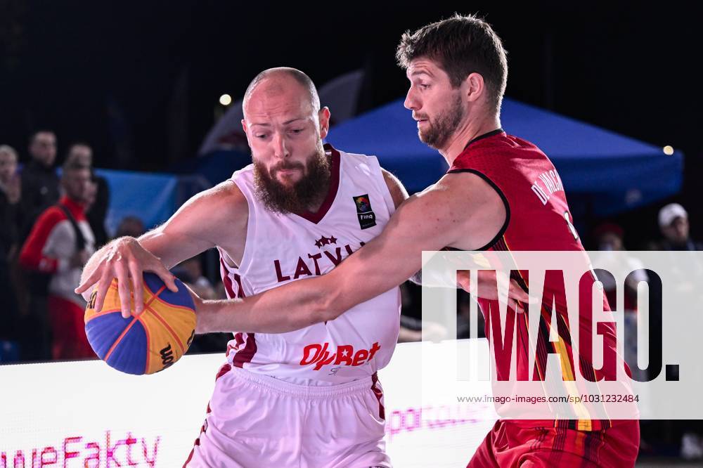 Latvia s Karlis Apsitis and Belgian Bryan De Valck pictured in action ...