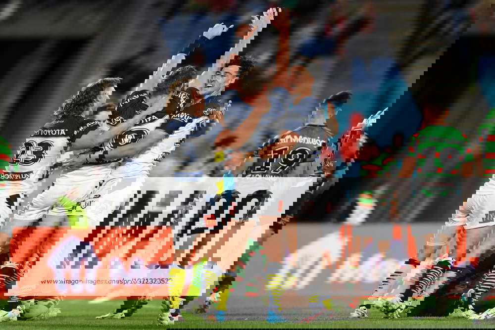 NRL RABBITOHS COWBOYS, Cowboys celebrate the try of Tom Dearden during ...