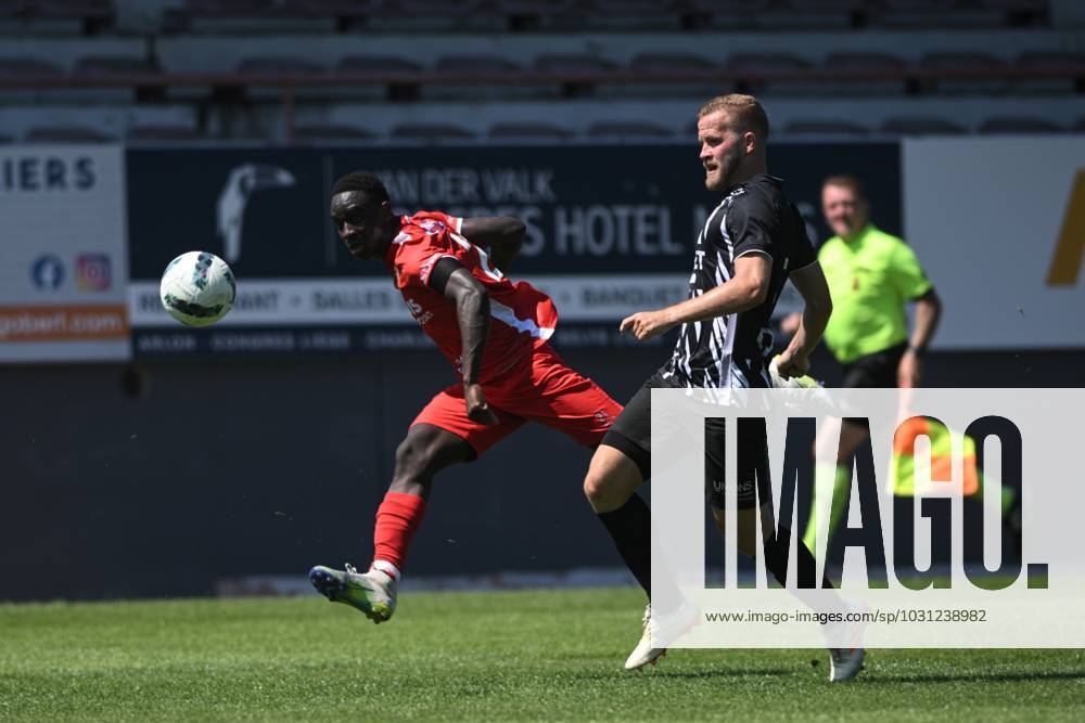 Mons Dekou Kone pictured in action during a friendly soccer game ...