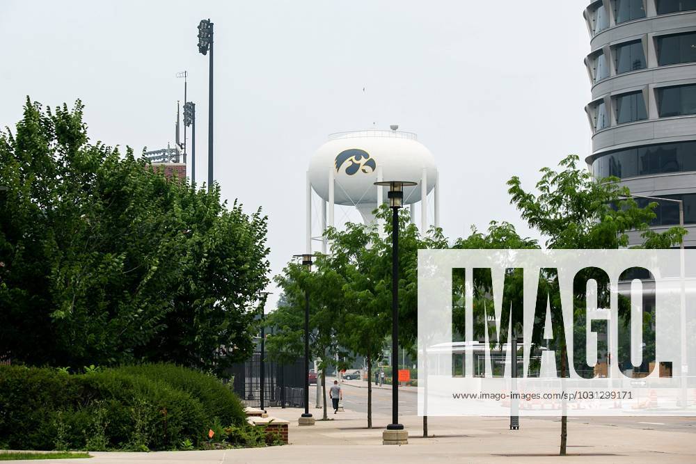 Syndication: The Des Moines Register A water tower outside Kinnick ...