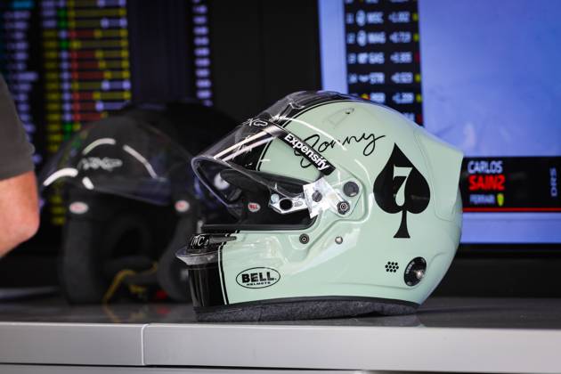 Helmet of Sonny Hayes, driver of the fictional Apex APXGP team in the ...