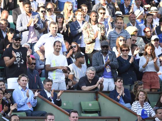 Roland Garros - CelebritÃ s - Paris Thierry Ascione, Enzo Tsonga, Didier Tsonga, Evelyne Tsonga et