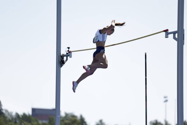Elise RUSSIS competes in womens pole vault during the European ...