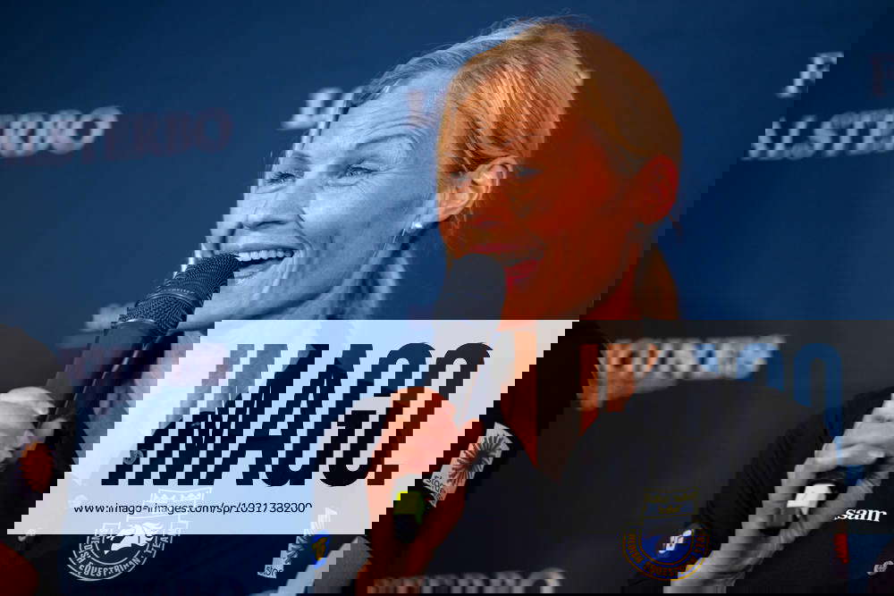 230713 Anna Blomgren at a press conference with the Swedish Nations Cup ...