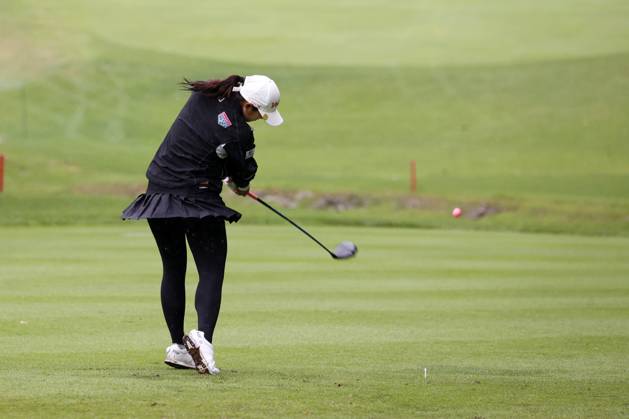 SYLVANIA, OH - JULY 13: LPGA, Golf Damen golfer Bailey Tardy putts on ...
