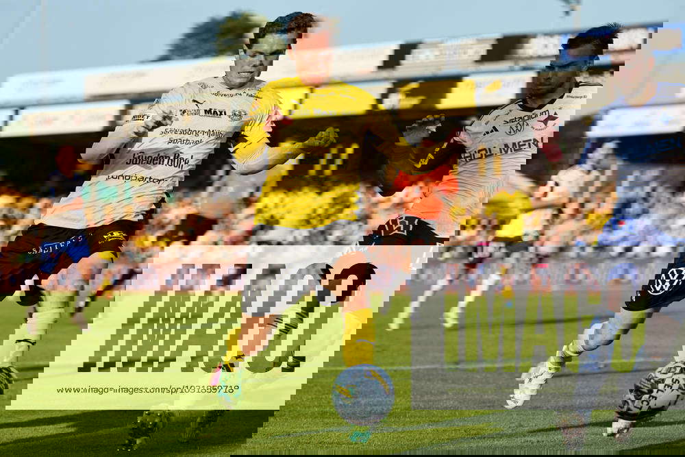 HÄLLEVIK 20230716 Mjällbys Jacob Bergström during Sundays allsvenskan ...