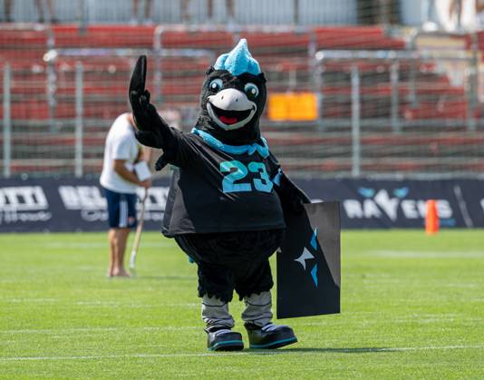 Mascot Dave the Rave Munich Ravens with Huetchen Munich Ravens vs ...