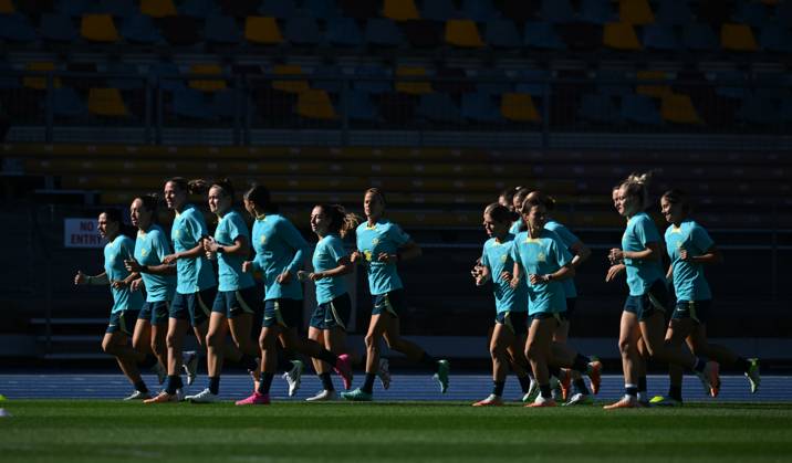 WWC23 AUSTRALIA TRAINING, Matildas players are seen during an Australia ...
