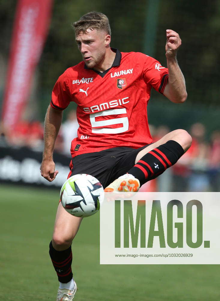 Adrien Truffert of Stade Rennais during the football Amical 2023 ...