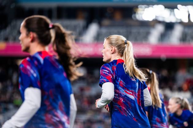 Mathilde Harviken of Norway during warm up ahead of the FIFA Womens ...
