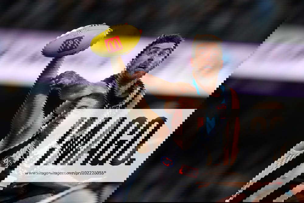 AFL POWER MAGPIES, Scott Lycett of the Power and Darcy Cameron of the ...