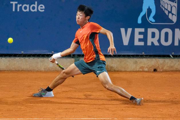 Chun-Hsin Tseng in action during Internazionali di Verona - ATP, Tennis ...