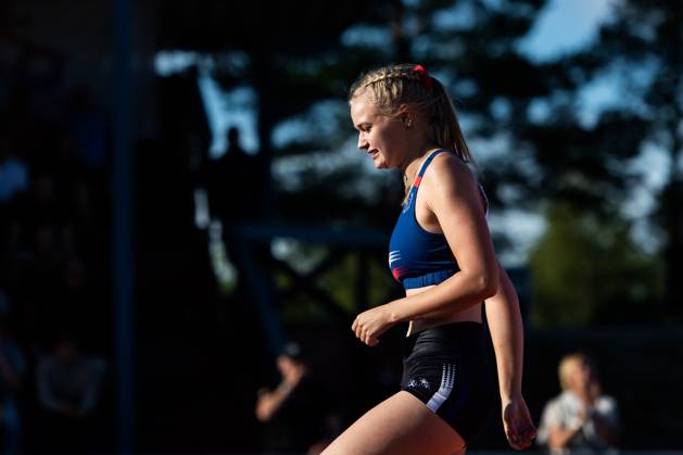 Sara Winberg, Täby IS, competes in the womens pole vault during the ...