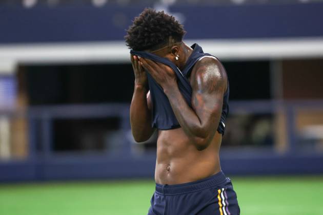 Dallas, TX, United States: Vini Jr. of Real Madrid during a training ...