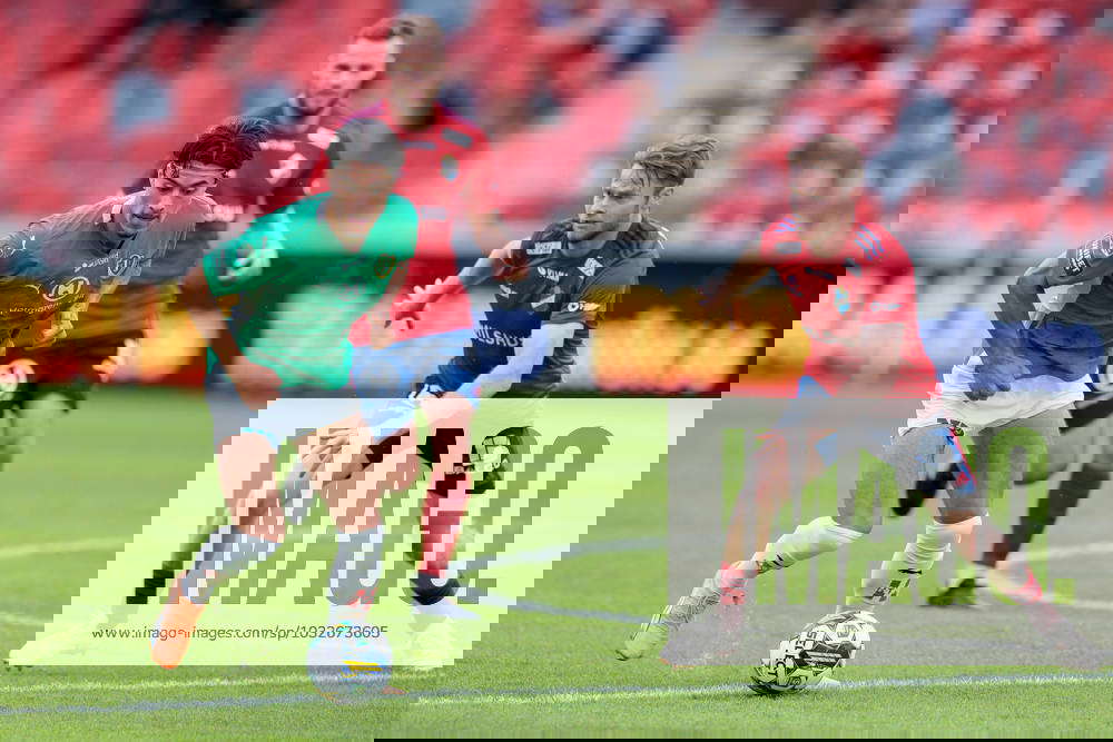 230729 Jönköpings Södras Flamur Dzelili and Östers Daniel Ljung during ...