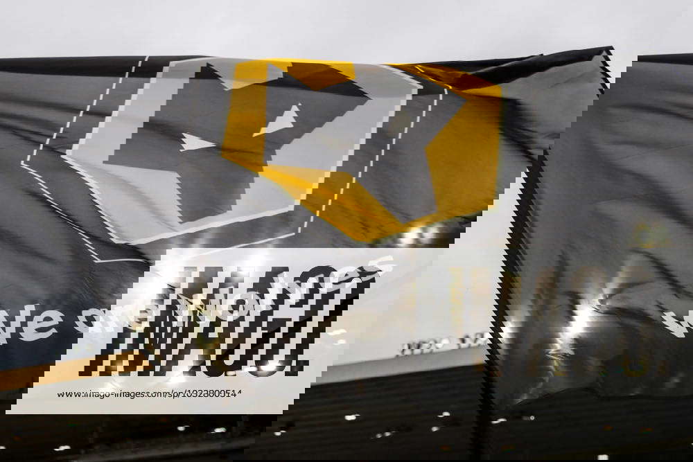 Wolverhampton, England, August 2nd 2023: Wolves flag before kick off of ...