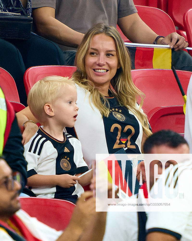 Daniela ter Stegen, wife of Marc-Andre ter STEGEN, dfb 22 with son ...