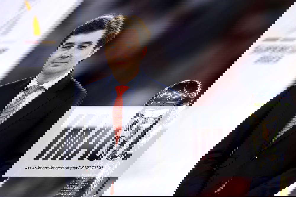 MERKEL Steffen Dr Board CEO DFL at the award ceremony with DFL Cup DFL ...