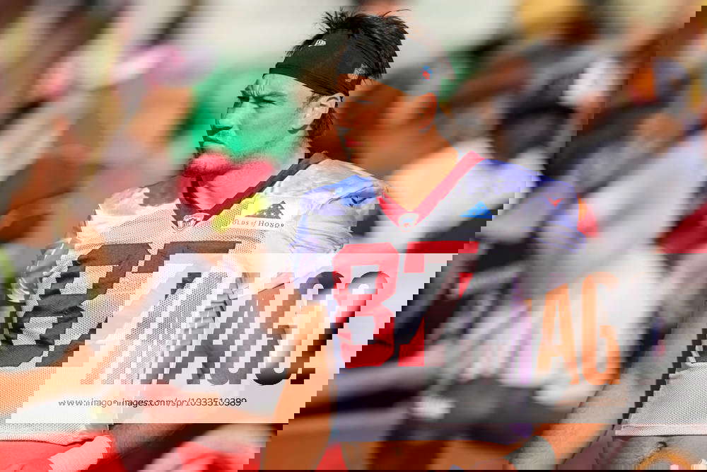 August 19th 2023: Washington Commanders tight end John Bates walks to ...