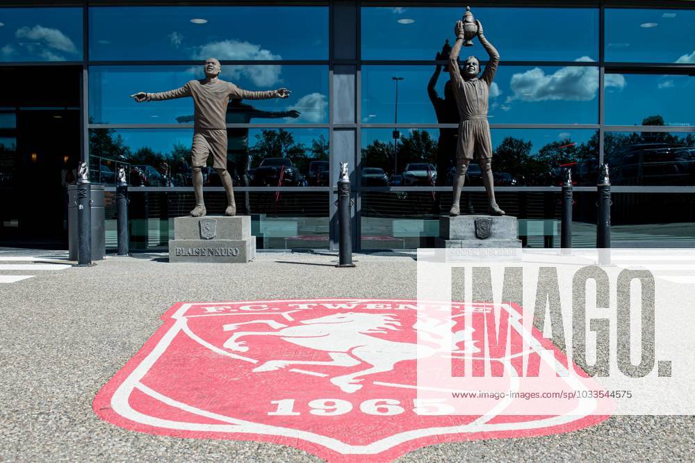 ENSCHEDE - FC Twente logo at the main entrance of the stadium during ...