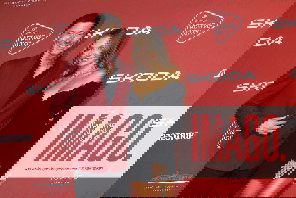 Robert Lewandowski and his wife Anna at the Sport Bild Award ceremony ...