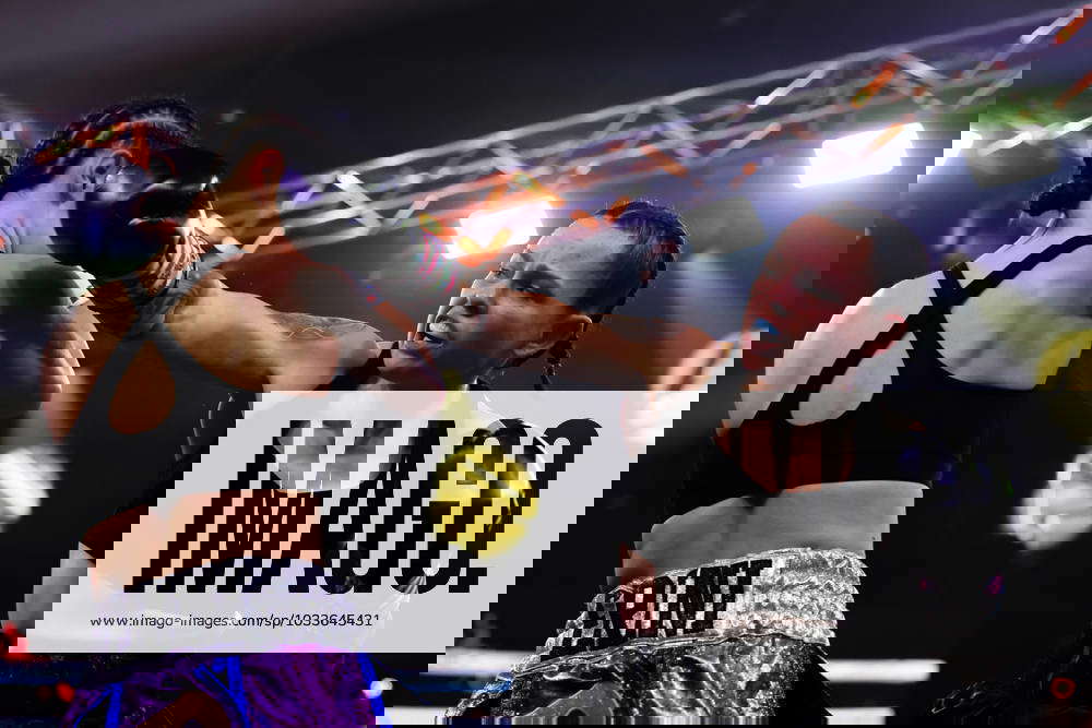 BOXING TSZYU BRUBAKER, Amber Wright throws a punch during the boxing ...