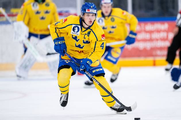 Lucas Lagerberg of Sweden during the U20 5 Nations tournament match ...