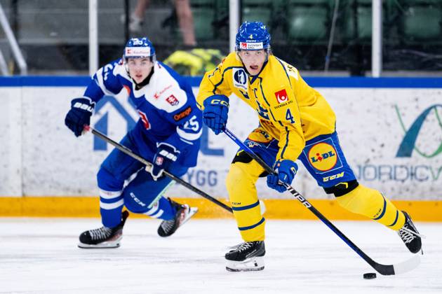 Lucas Lagerberg of Sweden during the U20 5 Nations tournament match ...