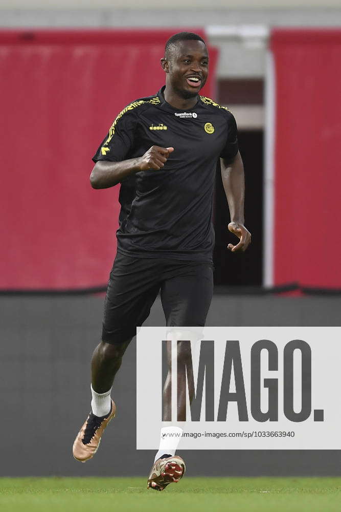 FK Bod¿ Glimt training session Brice Wembangomo of FK Bodo Glimt in action during the official