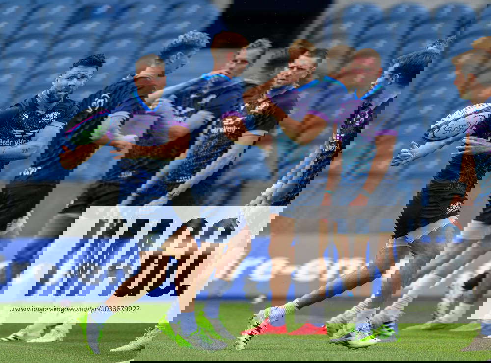 Scotland Rugby Captains Run 24 August 2023 Ali Price of Scotland (left ...