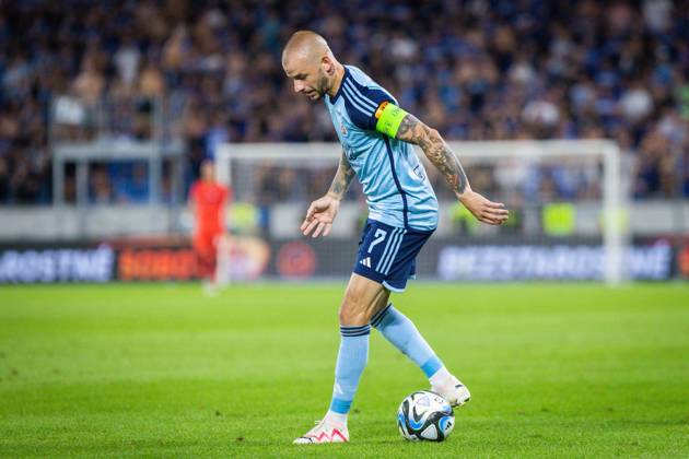 Slovan Bratislava vs. Aris Limassol UEFA Europa league Marko Tolic of ...