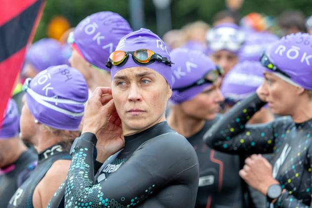 Finnish windsurfer Tuuli Petäjä-Siren at the start of women s Ironman ...